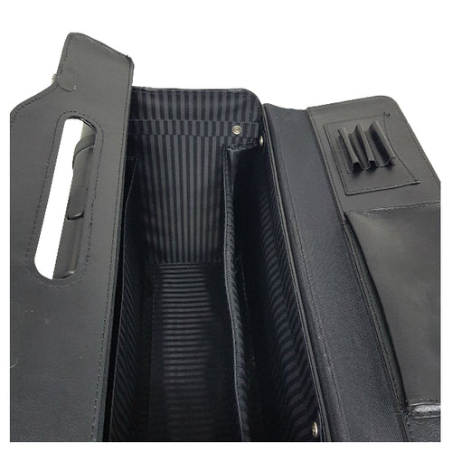 Gino De Vinci Leather Pilot Case Black